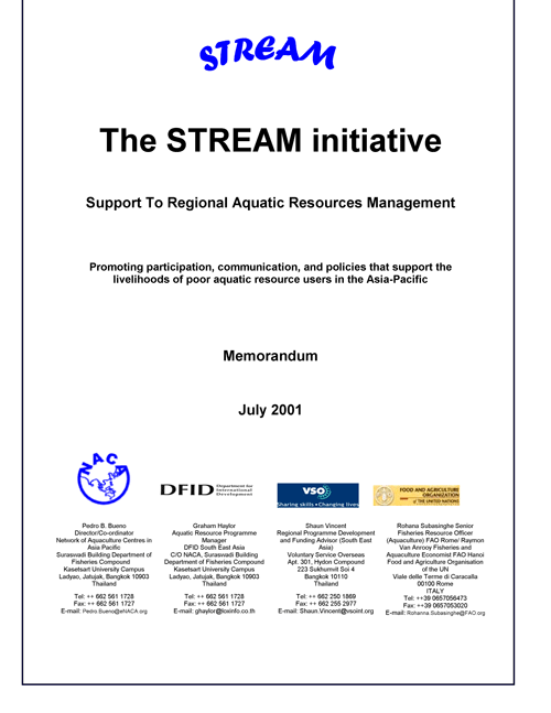 The STREAM Initiative: Promoting participation, communication and ...