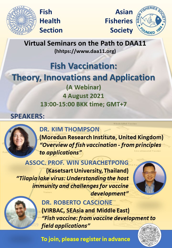 Free webinar: Fish Vaccination: Theory, Innovations and Application, 4 ...