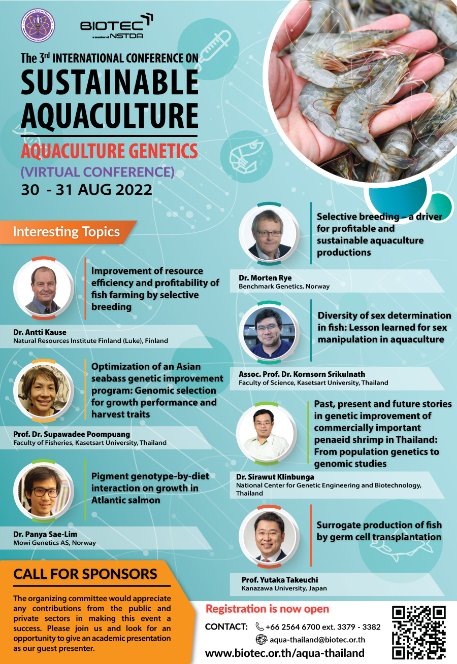 3rd International Conference on Sustainable Aquaculture, 30-31 August ...